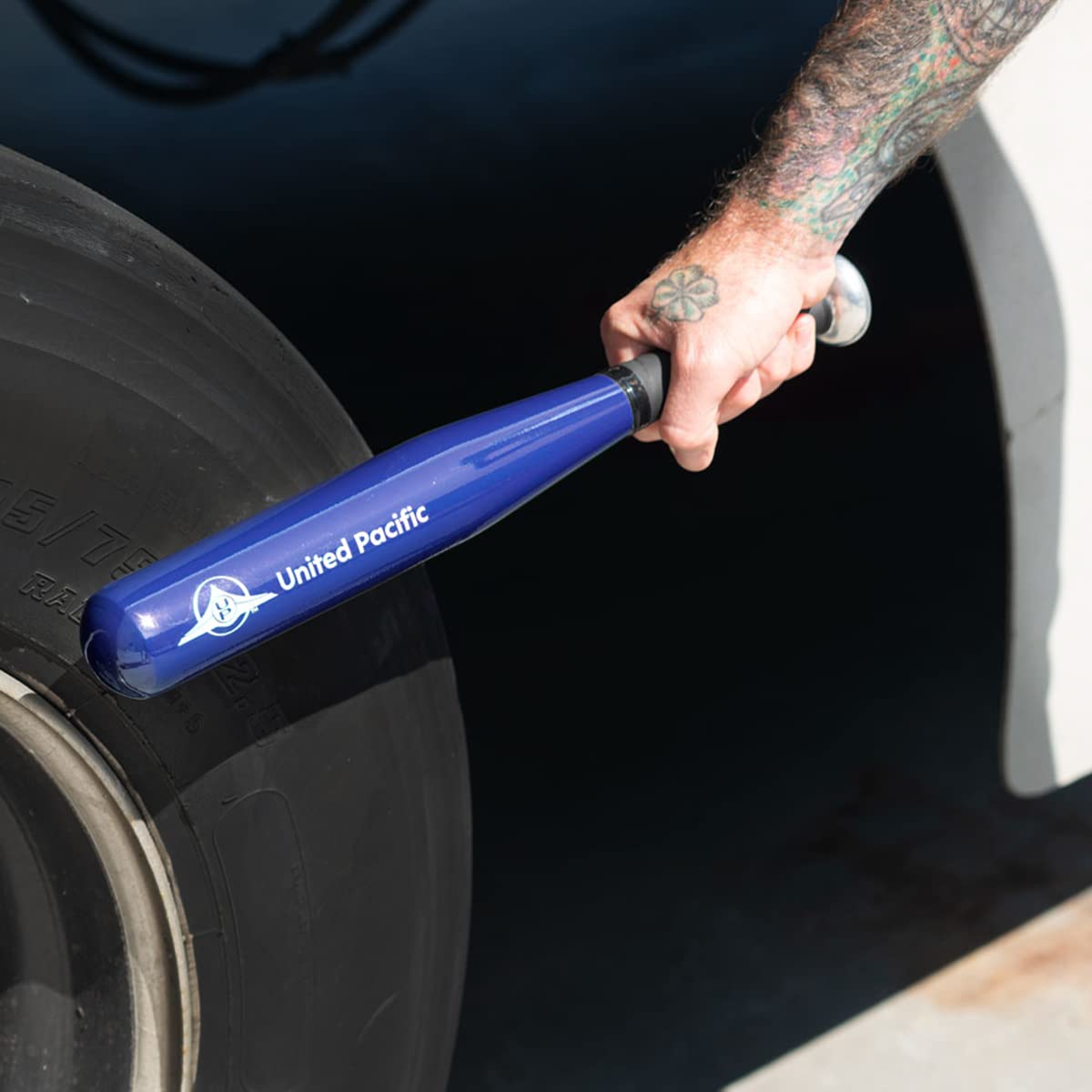 United Pacific 17-inch Aluminum Tire Checker Bat, Robust & Durable, Wrapped Handle, Long Lasting, Low Maintenance Tire Checker Bat