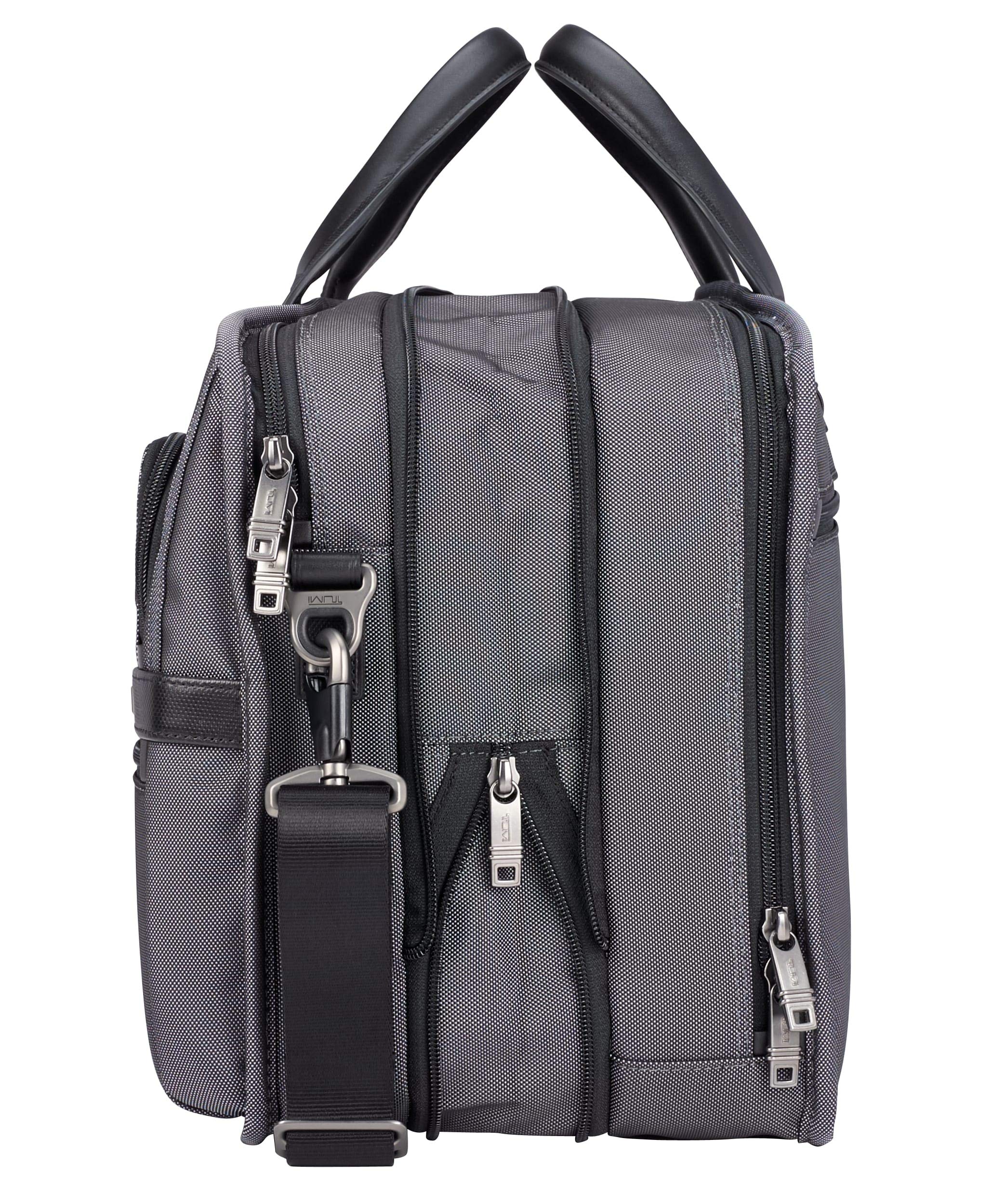 TUMI - Alpha 2 Expandable Organizer Laptop Brief Briefcase - 15 Inch Computer Bag for Men and Women - Pewter