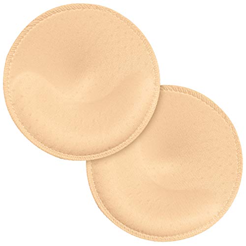 TopBine Round Yoga Bra pad Sports Bra Inserts Pads (A/B Beige)