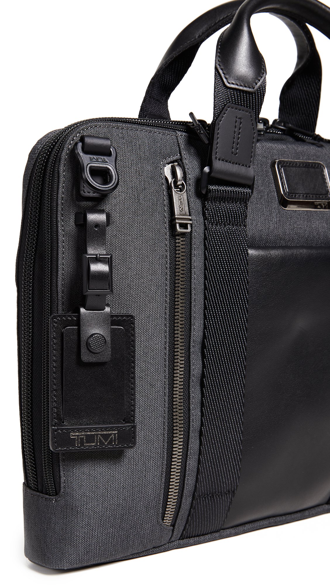 TUMI - Alpha Bravo Aviano Laptop Slim Brief Briefcase - 15 Inch Computer Bag for Men and Women - Anthracite