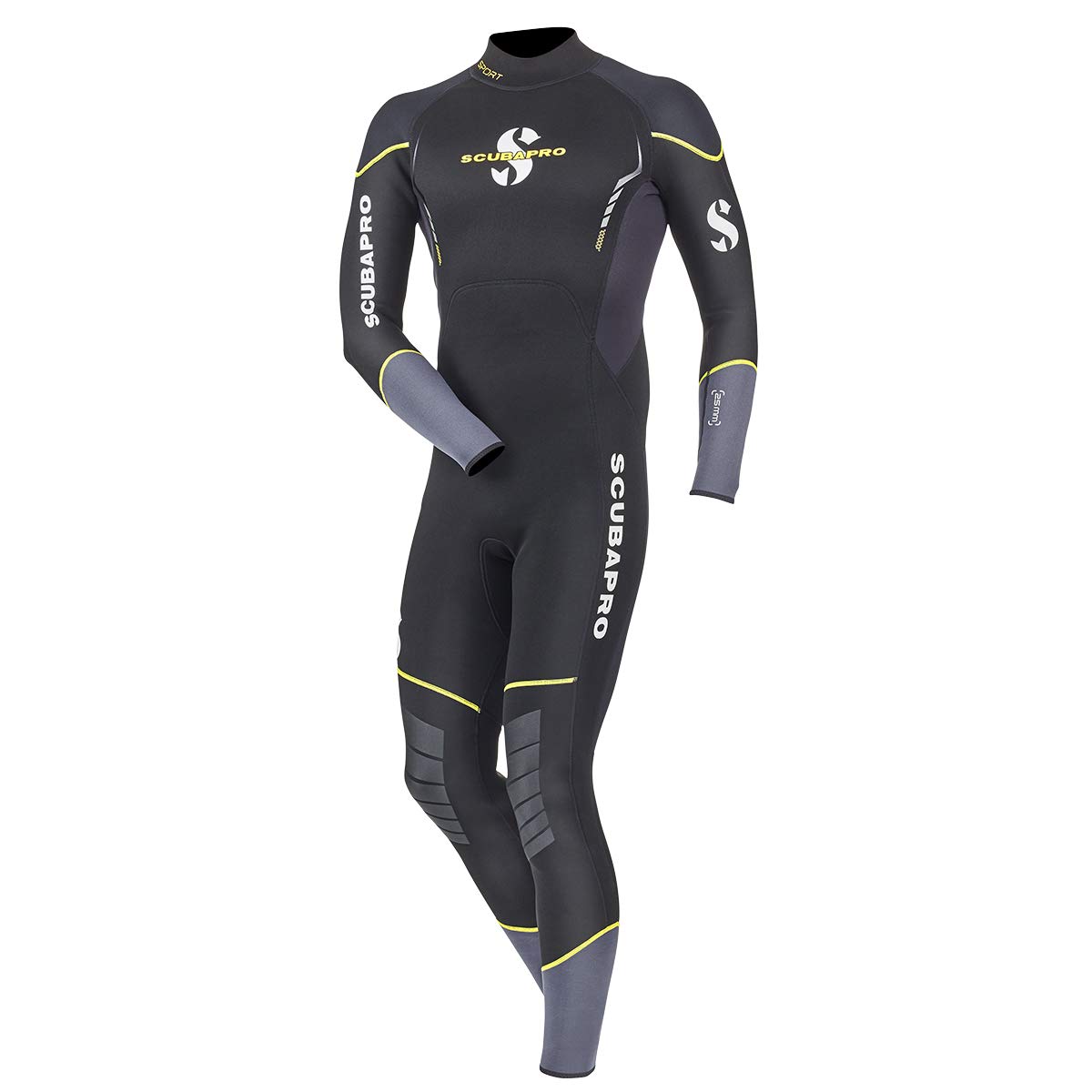 Scubapro Sport Steamer 2.5mm Mens Black/Yellow Size M Medium