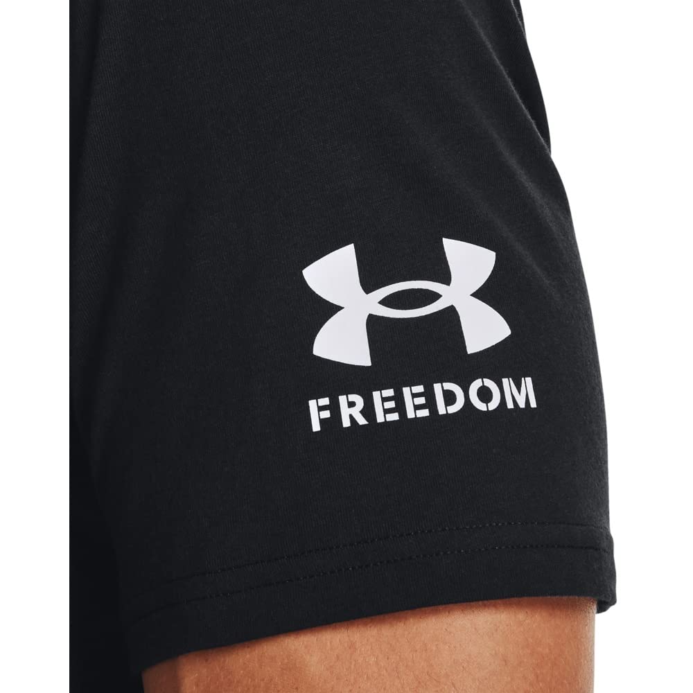 Under Armour Men's New Freedom BFL T-Shirt, Black (001)/White, X-Large