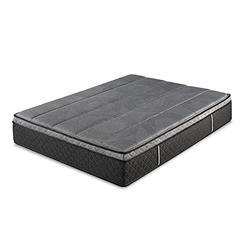 Zinus 12 Inch Euro Top Pocket Spring Hybrid Mattress/Pocket Innersprings for Motion Isolation/Bed-in-a-Box, Queen