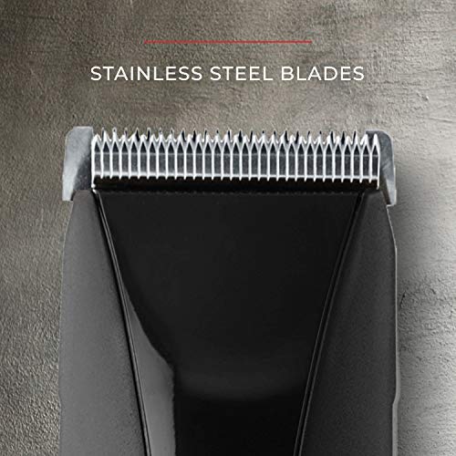 Remington Cord/Cordless Rechargeable Beard Trimmer and Haircut Kit, male,Black