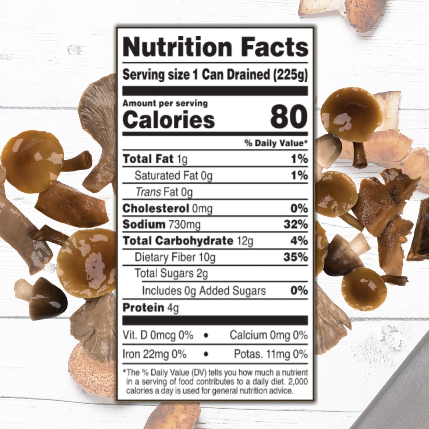 Roland Foods Premium Canned Wild Forest Mushrooms, 14.1 Ounce Can, Pack of 4