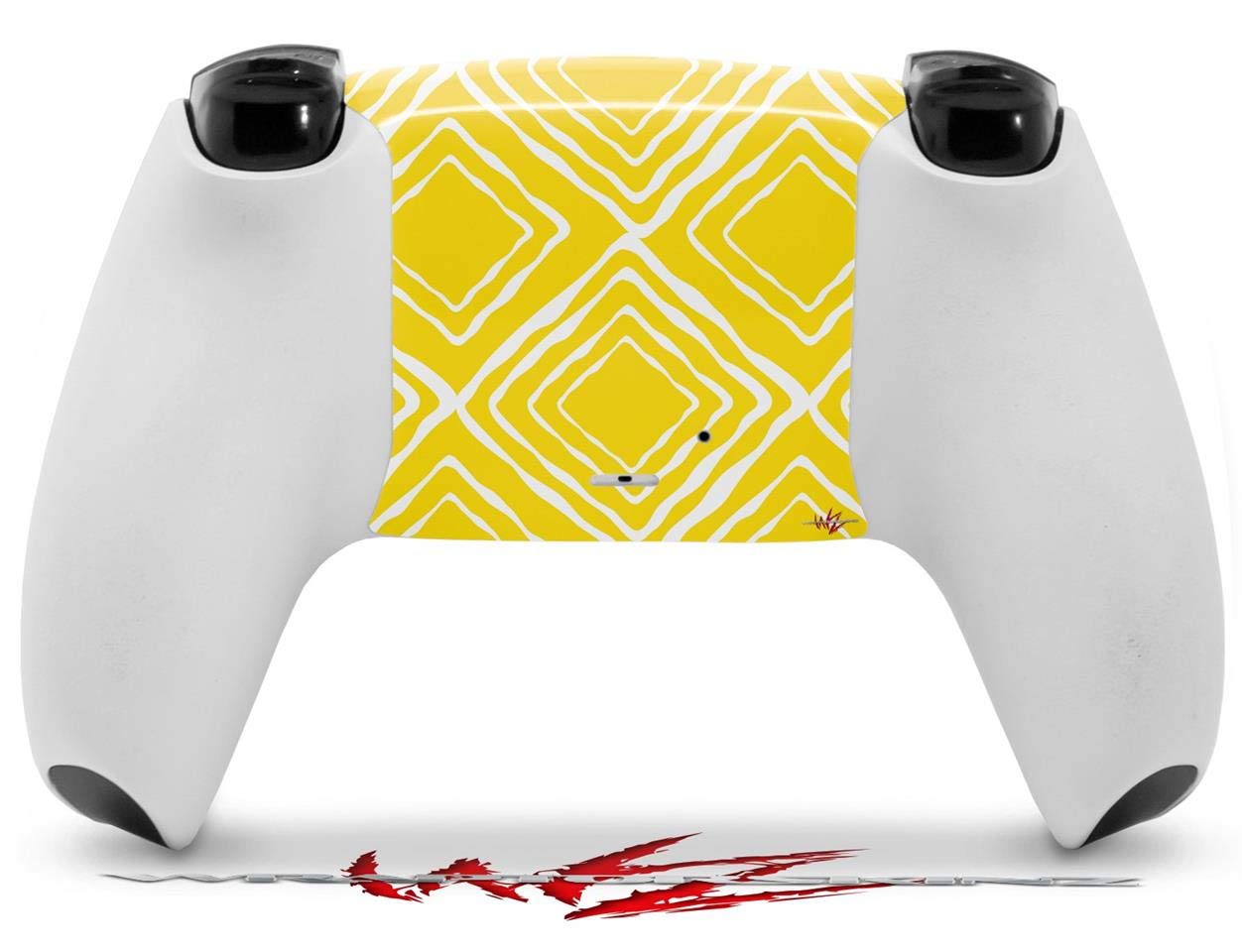 WraptorSkinz Skin Wrap compatible with Sony PS5 DualSense Controller Wavey Yellow (CONTROLLER NOT INCLUDED)