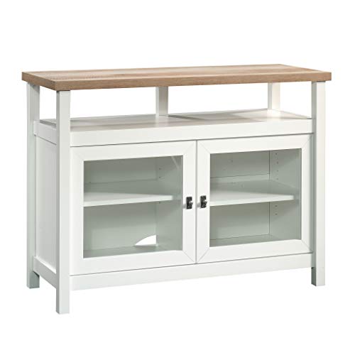 Sauder Cottage Road Entertainment Stand, For TV's up to 42", Soft White finish