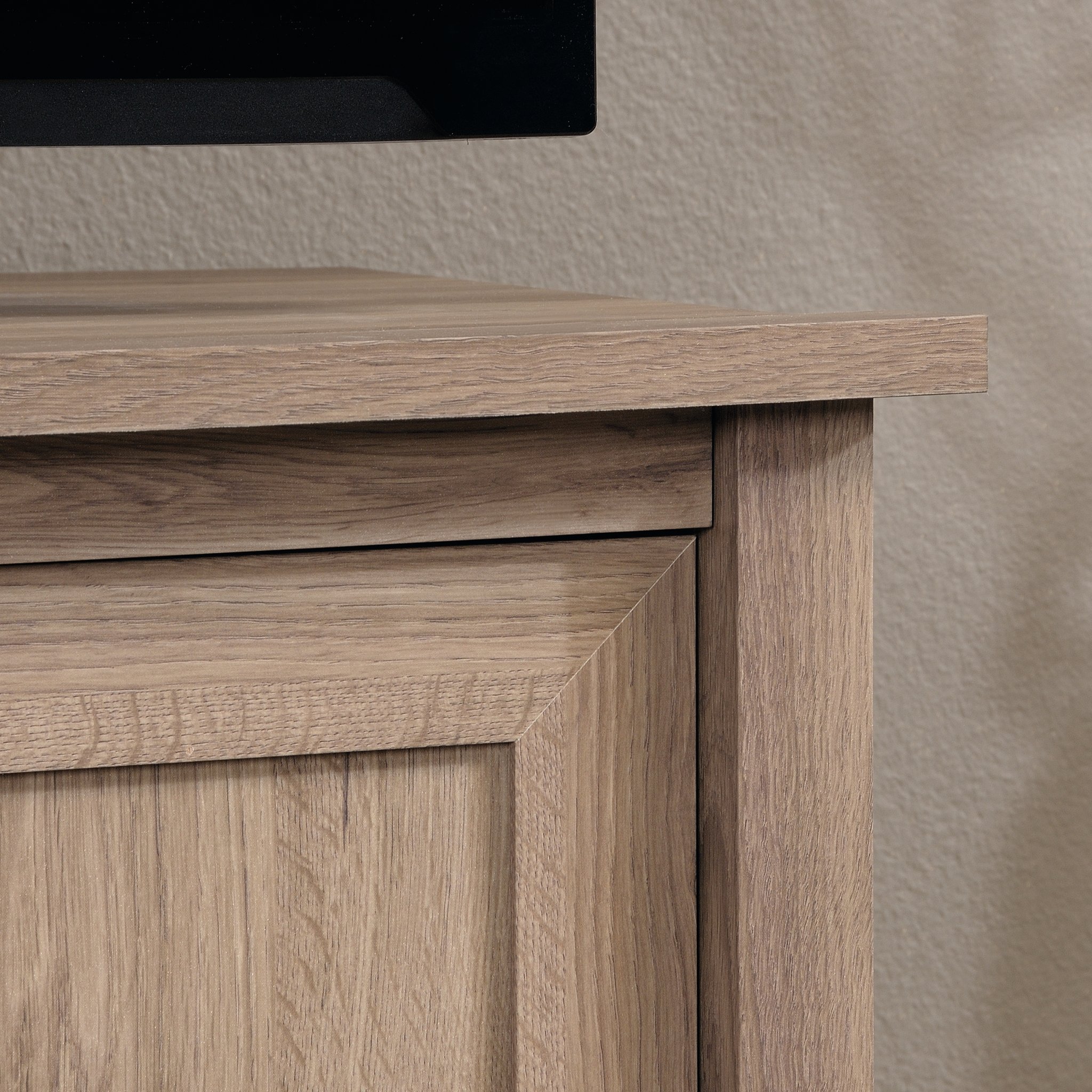 Sauder County Line Panel TV Stand, For TVs up to 47", Salt Oak finish