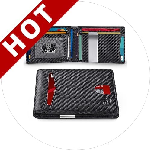 Zitahli Mens Slim Wallet Larger Capacity with 12 Slots RFID Blocking Minimalist Bifold Front Pocket Wallet for Men with ID Window