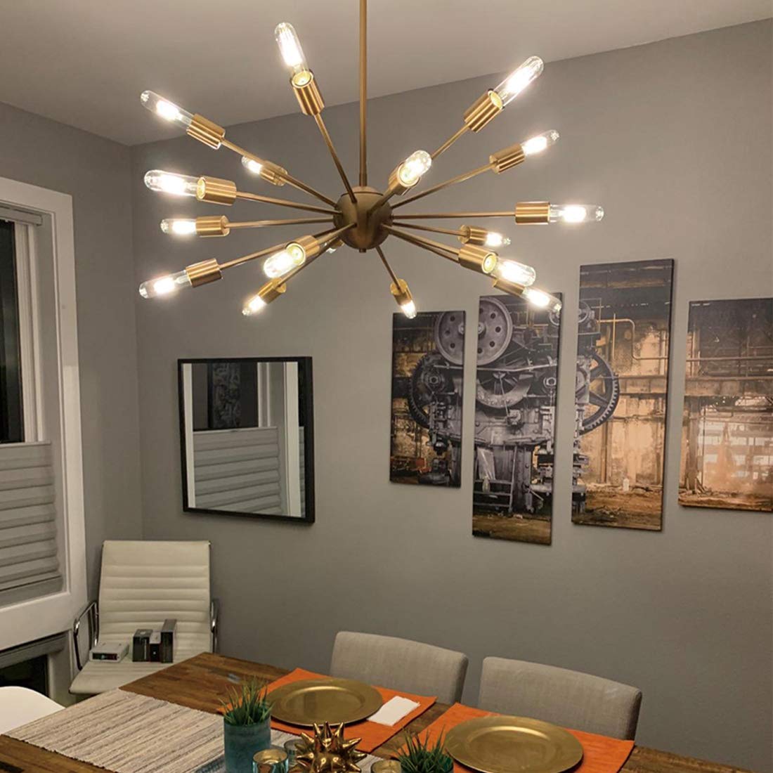 YFXRLIGHT Dimmable 6W Edison Led Tubular Bulb T10, Daylight White 4000K, Vintage Led Filament Light Bulb, E26 Medium Base, 60 Watt Bulb Equivalent, 600LM,Clear Glass Cover, Pack of 6
