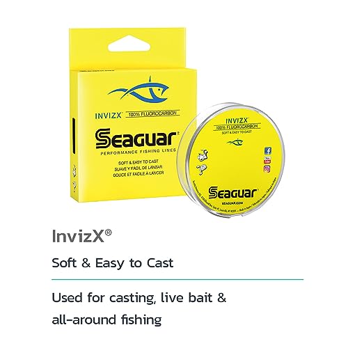 Seaguar Invizx 100% Fluorocarbon 1000 Yard Fishing Line (12-Pound)