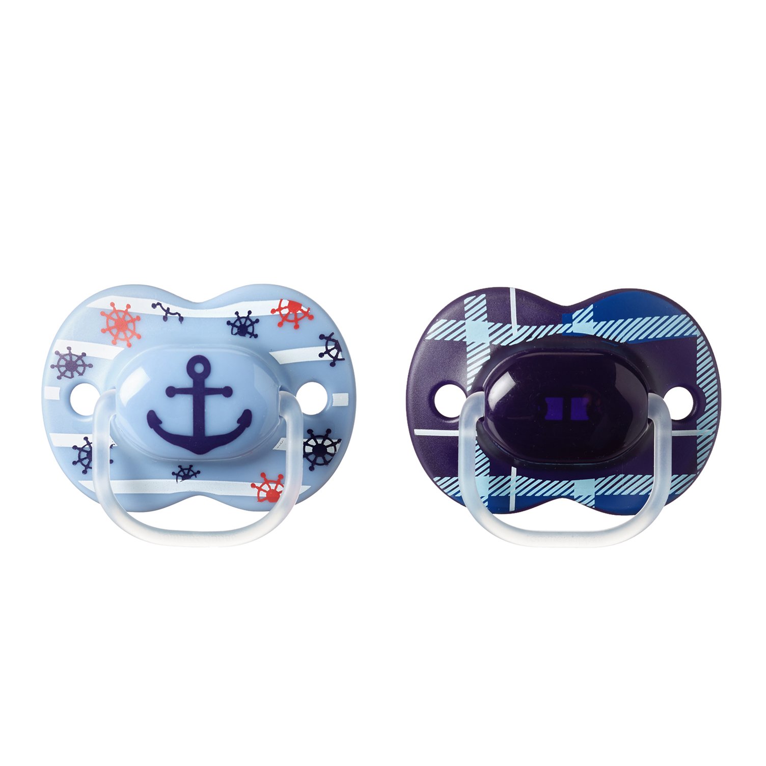Tommee Tippee Little London Pacifiers, Symmetrical Design, BPA-Free Silicone Binkies, 6-18m, 2-Count (Styles May Vary)