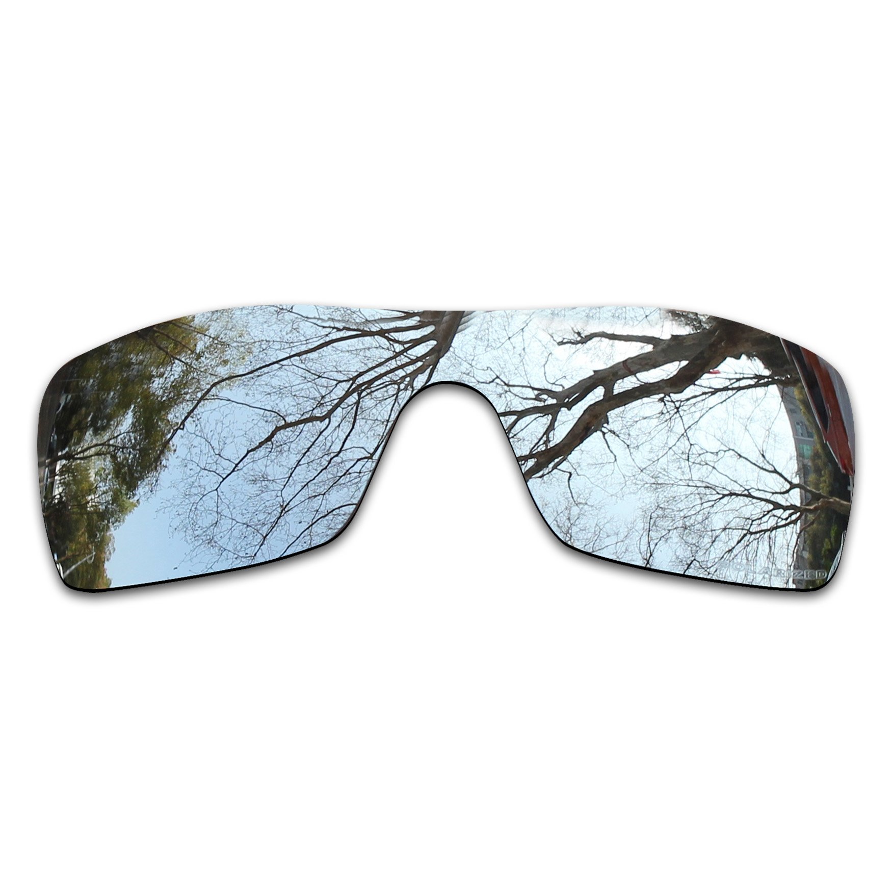 ToughAsNails 2 Pair Polarized Replacement Lenses Compatible with Oakley Batwolf OO9101 Black&Silver Chrome