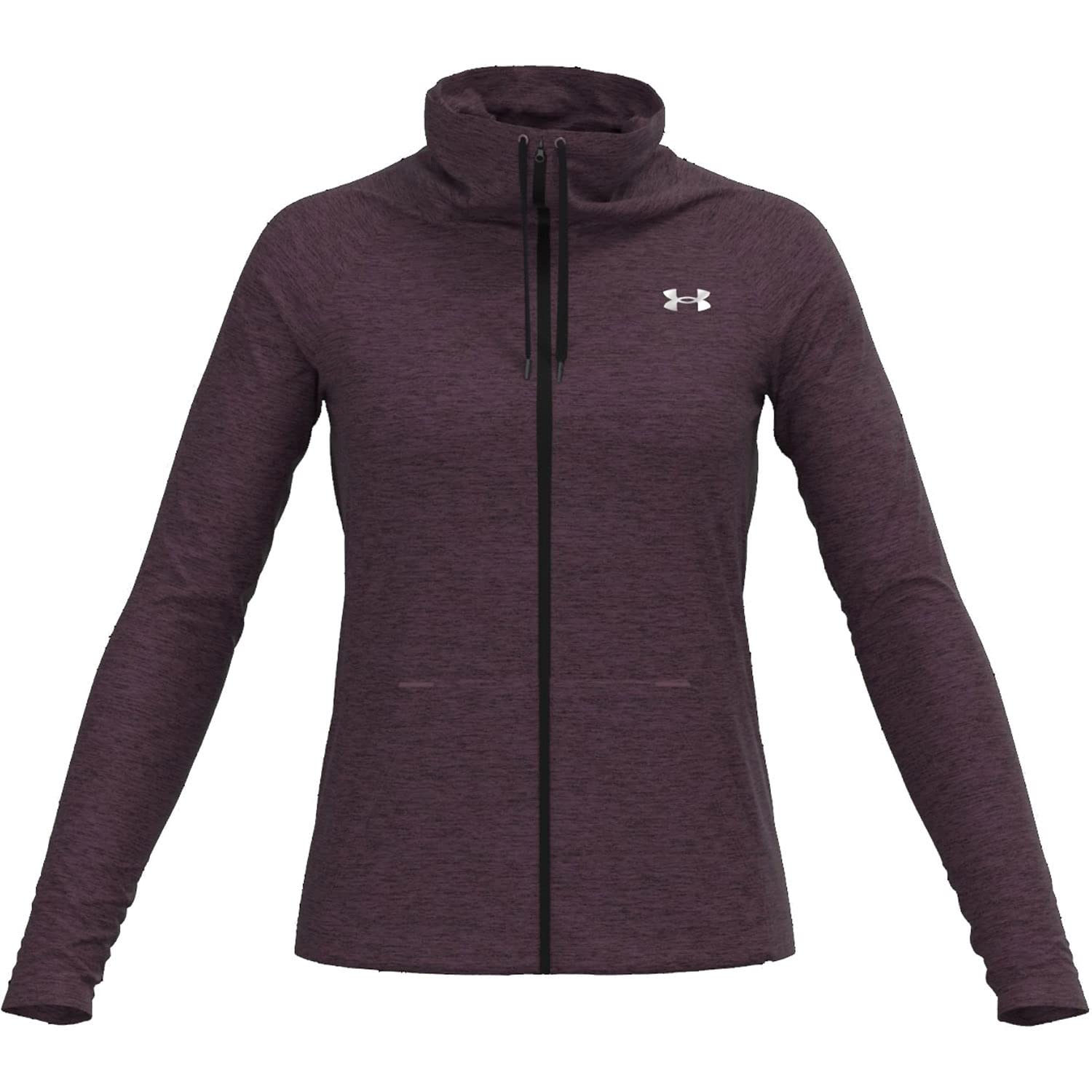 Under Armour Women's Tech Twist Full Zip T-Shirt, Ash Plum (554)/Metallic Silver, Medium