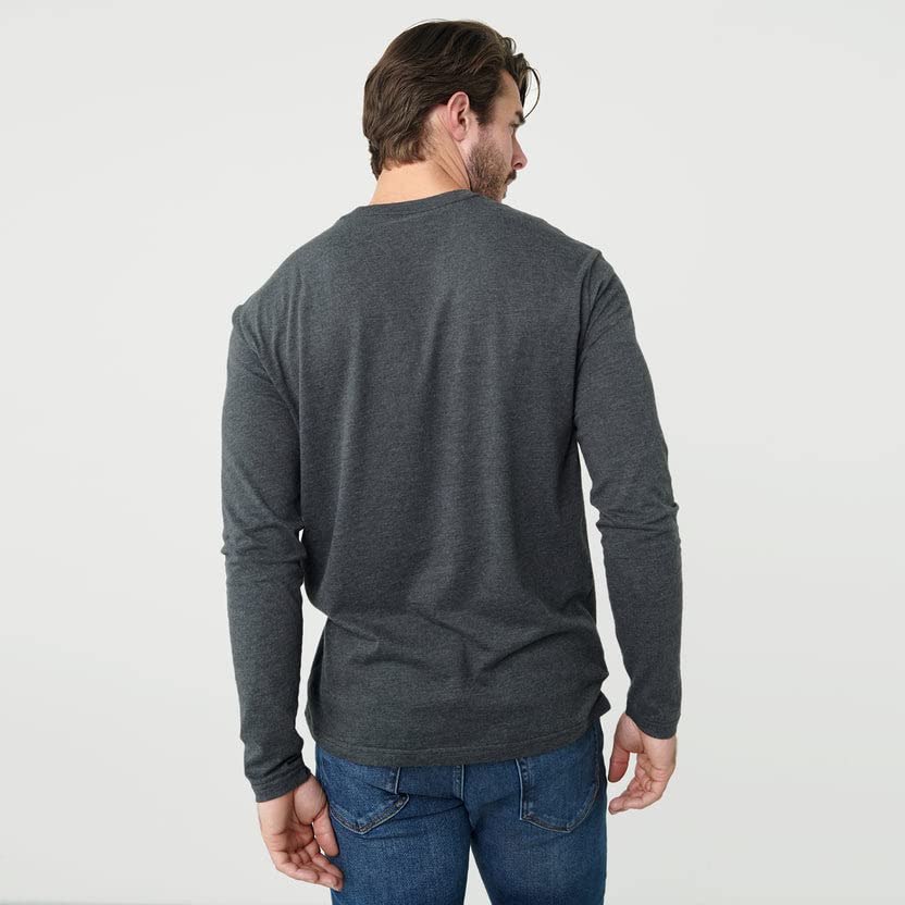 True Classic Long Sleeve Shirts for Men, Premium Fitted Crew Neck T-Shirts and Gifts for Men. Black