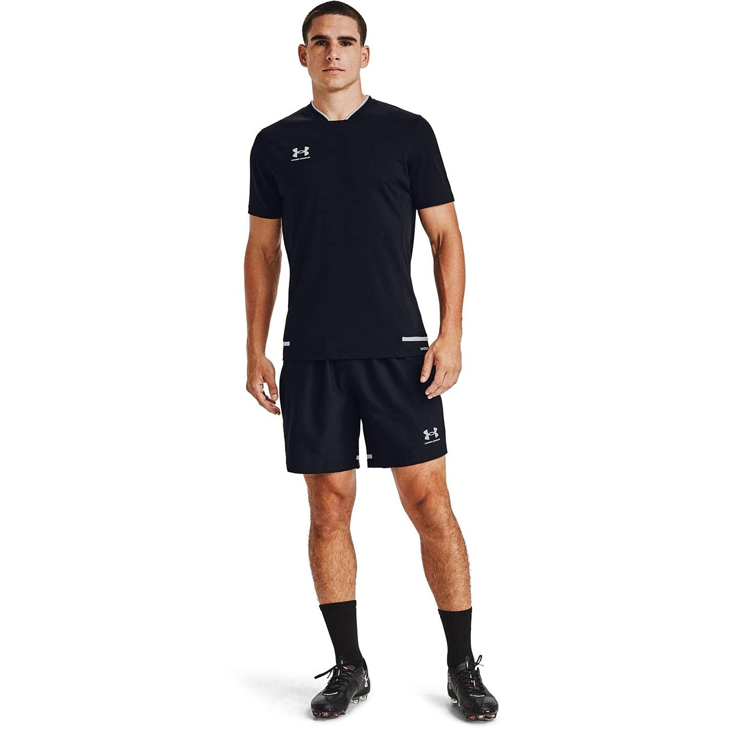 Under Armour Accelerate Premier Shorts, Black (001)/Halo Gray, Large
