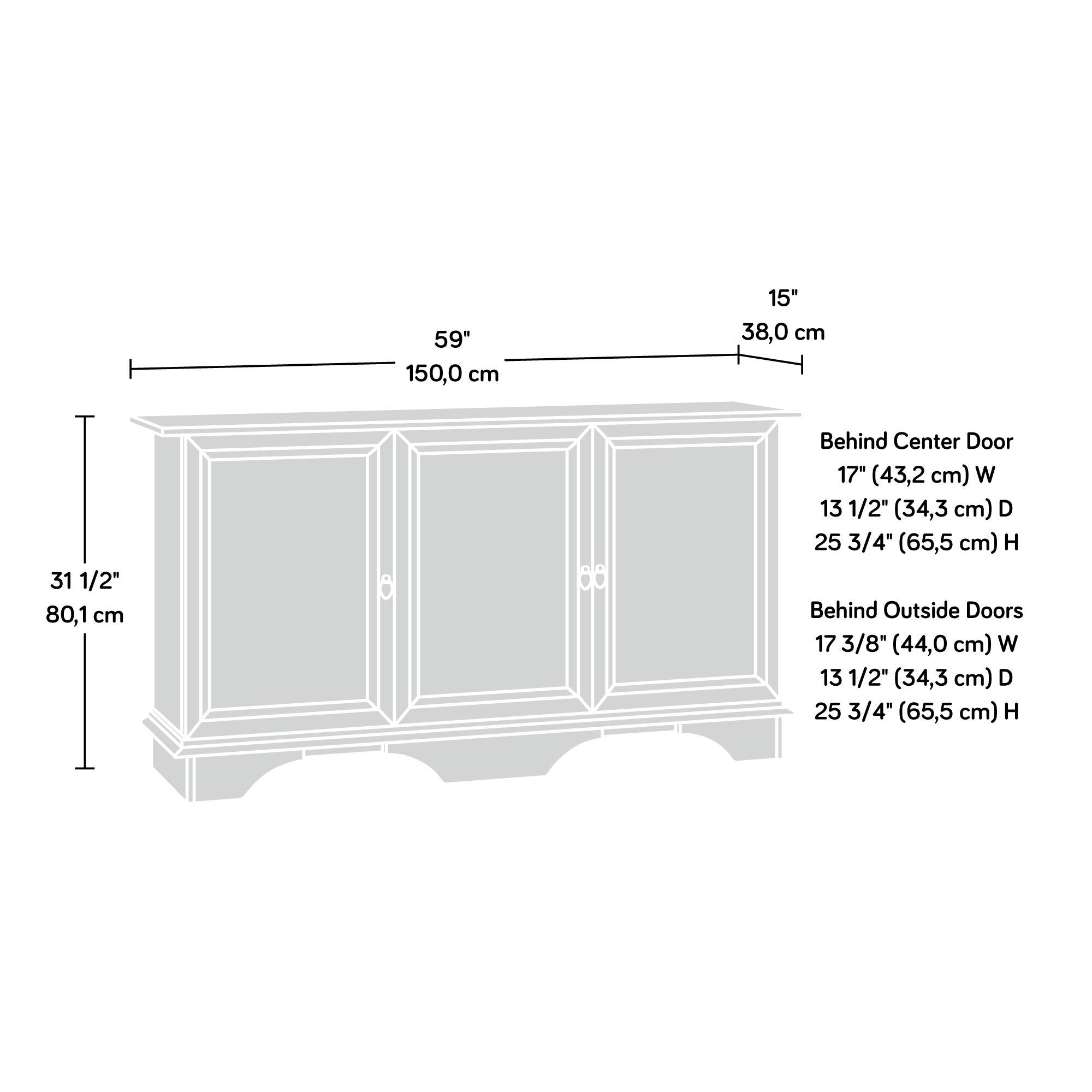 Sauder Viabella Storage Cabinet, Curado Cherry finish