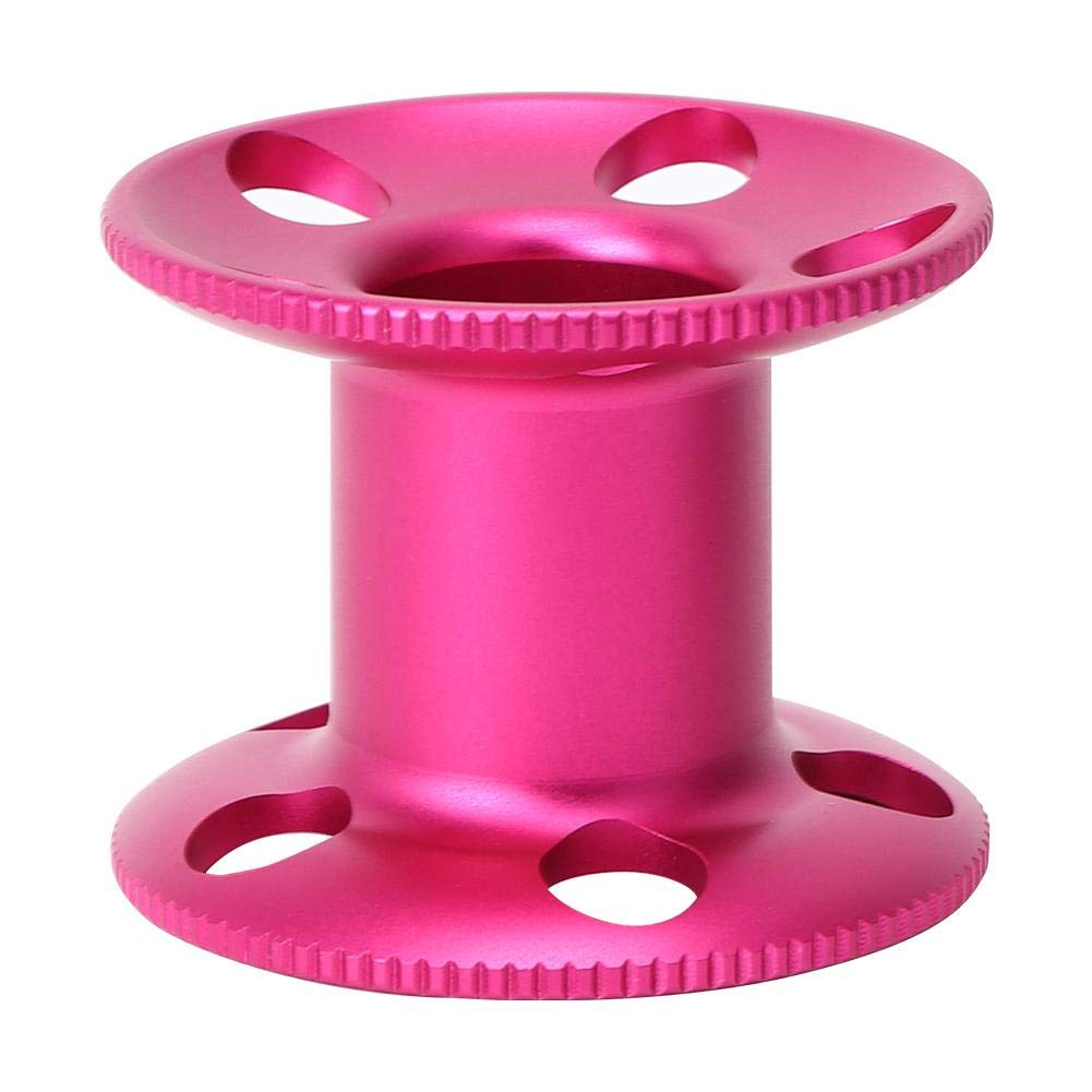 WNSC Durable Aluminum Alloy Finger Reel, Finger Spool, Lightweight Finger Control Reel, Empty Easy to Use Line Tool for Freediving Snorkeling(red)