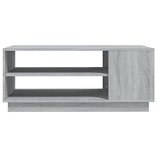 QJBSAVVA Coffee Table Gray Sonoma 40.2"x21.7"x16.9" Engineered Wood,Floor Standing Table Table for Living Room Cocktail Table Suitable for Meeting Rooms, Reception Rooms, Offices