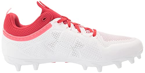 Under Armour Womens Glory Mc Lacrosse Shoe, White (101 Red, 7.5 US
