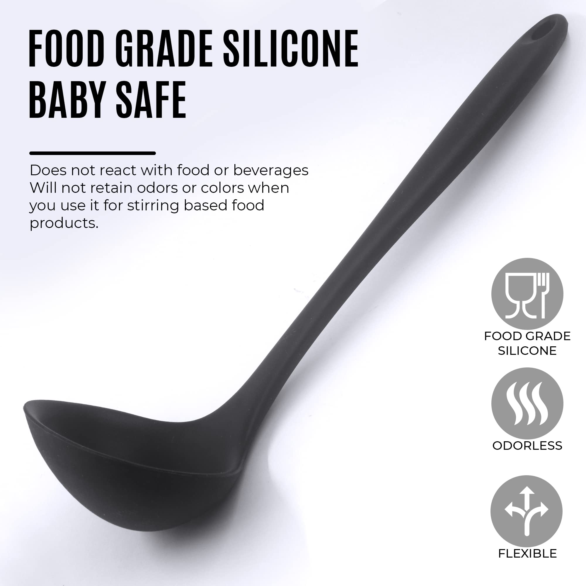 Silicone Kitchen Cooking Utensils Set 10 pcs - Heat Resistant Kitchen Gadgets, Turner,spatula, Pasta fork, Wisk, Kitchen tongs, Basting brush-BPA FREE Gadgets for Non-Stick Cookware
