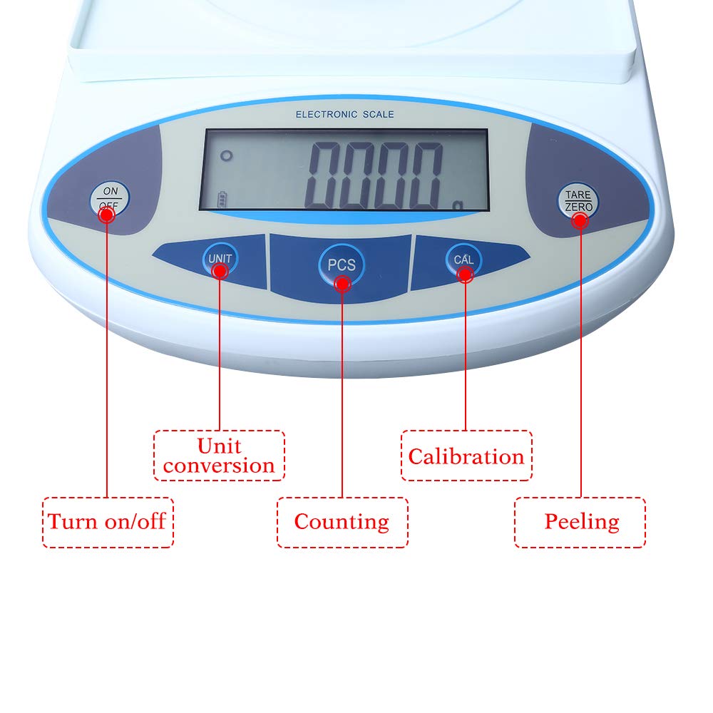 SEAAN Lab Analytical Balance Scale 0.001g Digital Laboratory Analytical Weight Scale Balance Electronic Precision Scale Jewelry Scale (500/0.001g)