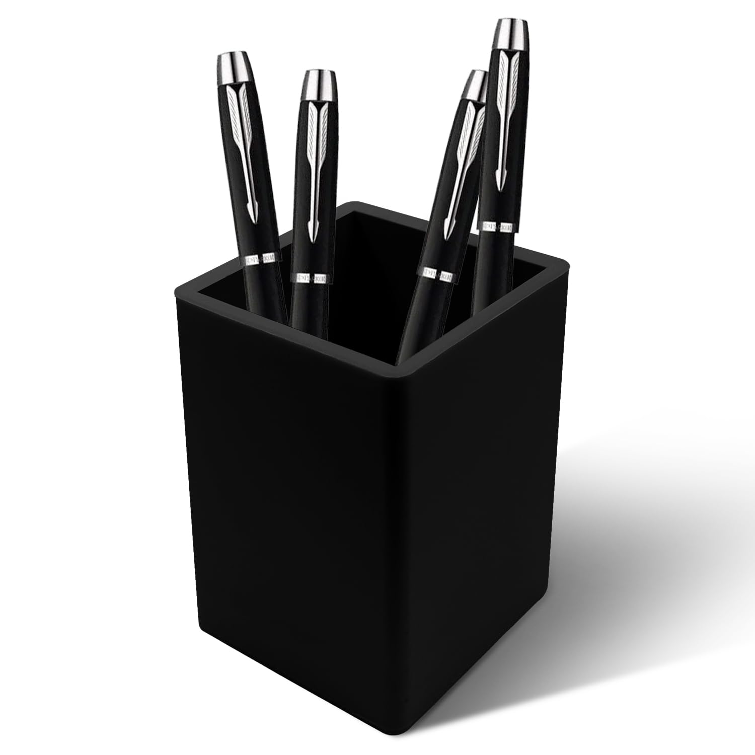 Silicone Pen And Pencil Holder For Desk,5mm Thick Silicone Pen Holder For Keeping Your Workspace Tidy And Organized,A Practical Design And Must-Have Pen Holder For Your Desktop Needs (1 PACK BLACK)