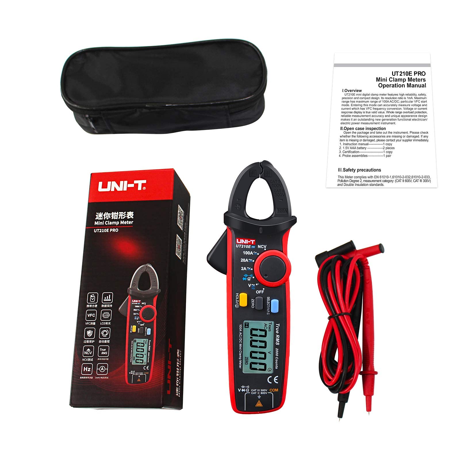 UNI-T UT210E Pro + UTG932, Digital Clamp Meter, Function Generator Arbitrary Waveform 30MHz 200MSa/s