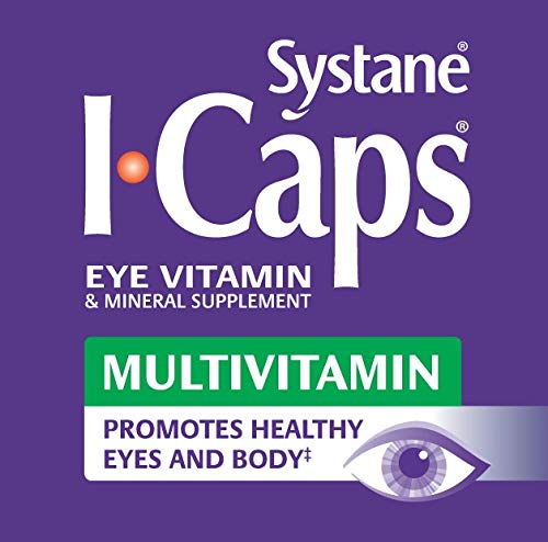 Systane ICaps Eye Vitamin & Mineral Supplement, Multivitamin Formula, 100 Coated Tablets (Packaging may vary)