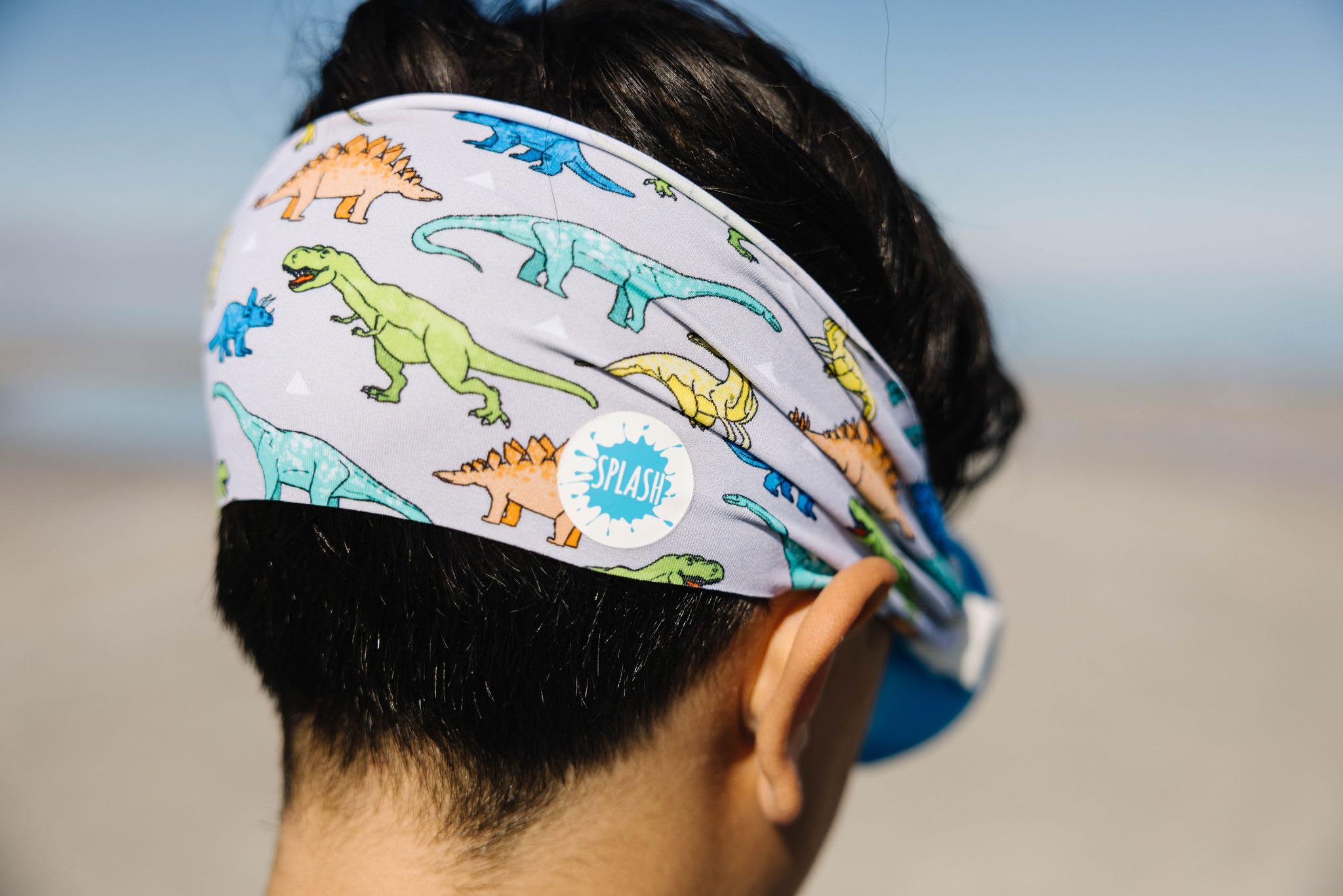 Splash Place SWIM GOGGLES with Fabric Strap - DINO | Fun, Fashionable, Comfortable - Adult & Kids Swim Goggles