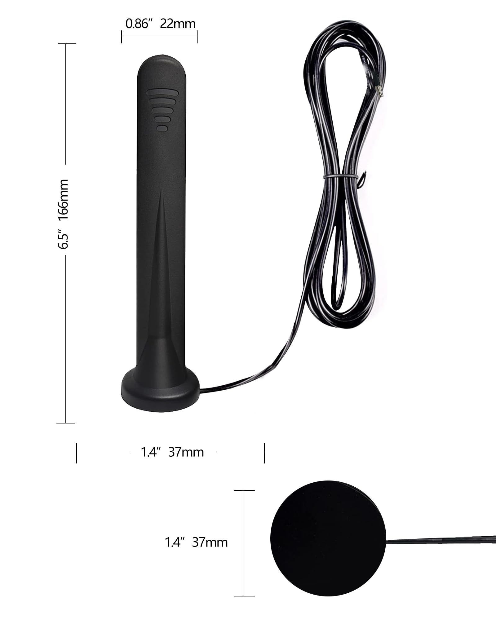 TS9 Antenna, 12dBi External 5G 4G LTE GSM Magnetic Base Antenna,Compatible with Netgear AT&T Nighthawk M6 MR6110 MR6500 M5 MR5100 MR5200 M1 MR1100 LB2120 Hotspots Router 2 Pack