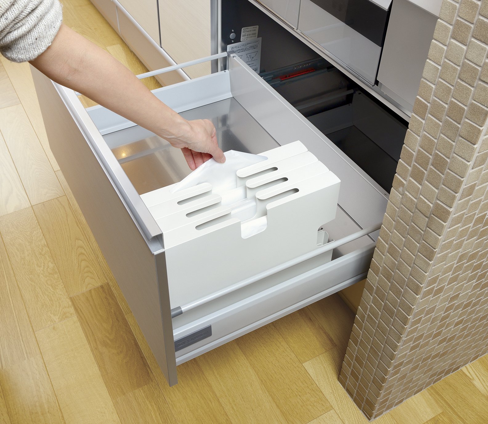 Richell Totono drawer for trash bag storage case 11851