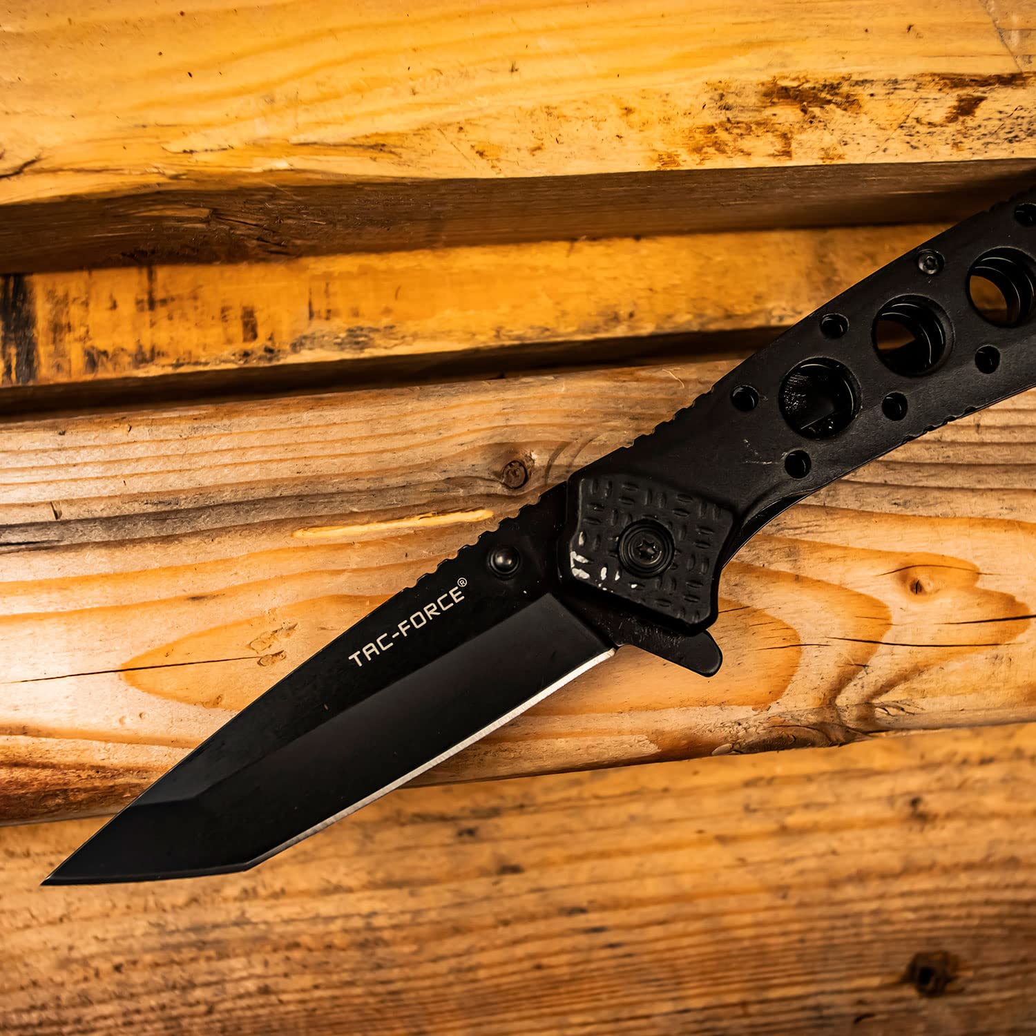 TAC Force TF-1010BK Spring Assisted Knife, Black, Blade Length: 3.25 in