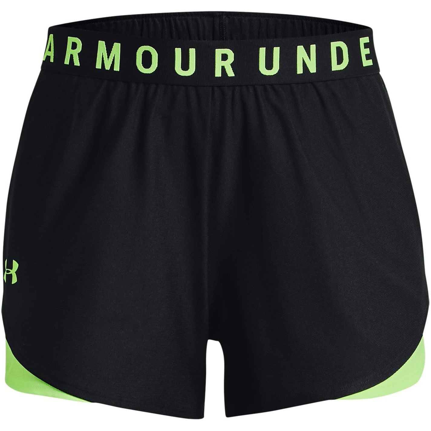 Under Armour Women's Play Up 3.0 Shorts, Black (041)/Green, X-Small