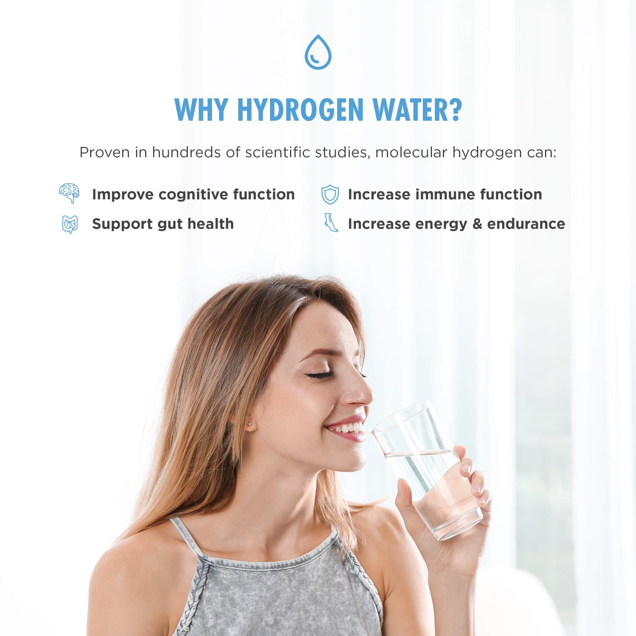 Synergy Science Echo H2 Hydrogen Water Machine - Hydrogen Water & Filtered Water - Immune Support