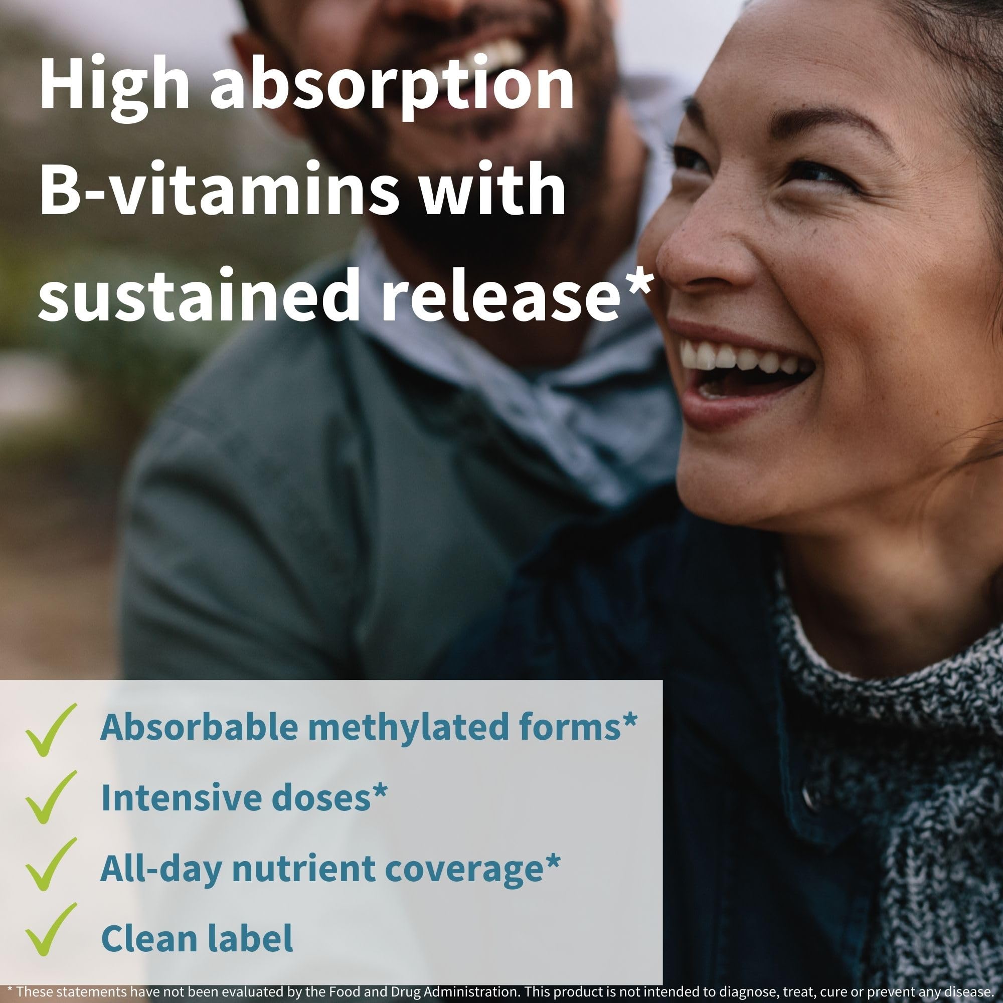 Super B-Complex β Methylated B Vitamins, MTHFR Supplement with Methylfolate & B12 Methylcobalamin, Sustained Release, Clean Label, Vegan, Lab Verified, 60 Small Tablets by Igennus