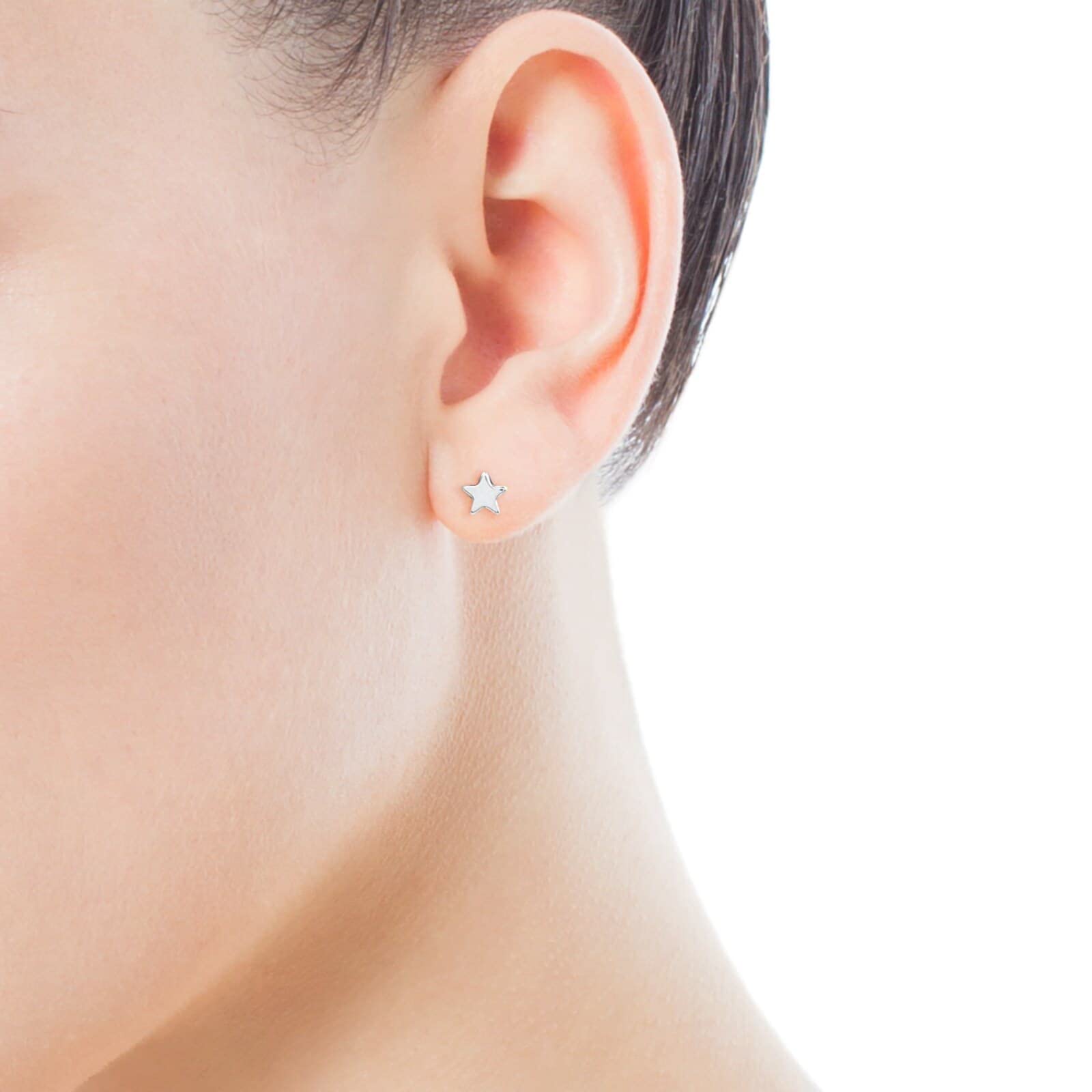 TOUS Sterling Silver Earrings for Women with Four Different motifs, Size: 0.45 cm, TOUS Basics Collection
