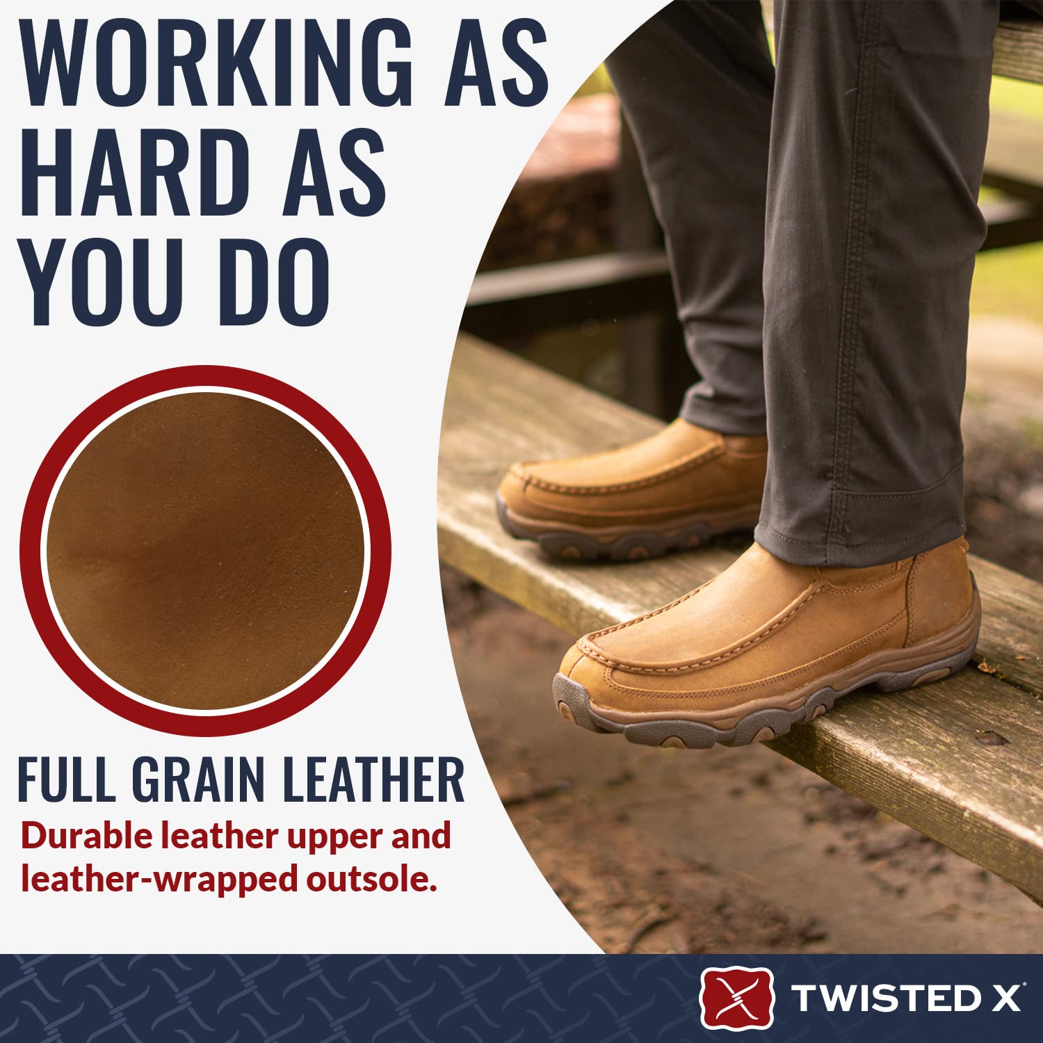 Twisted X Men’s Pull-On Hiking Boots - Handcrafted with Full-Grain Leather Vamp and 11” Shaft, Rubber Outsoles, ReinforcedPull-Holes, and EVA Midsoles, Distressed Saddle & Saddle, 9.5 (M)