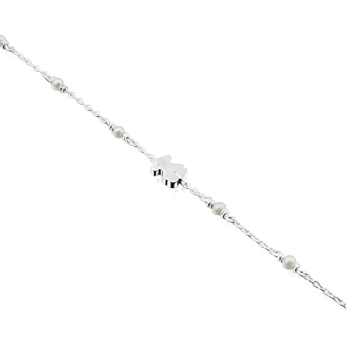 TOUS Super Power Bracelet in Sterling Silver with White Chinese Freshwater Cultured Pearls 0.0-5.0 mm
