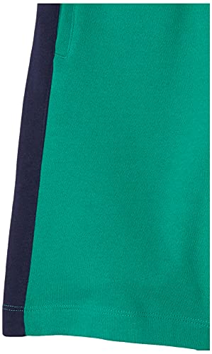 Spotted Zebra Boys' Colorblock French Terry Short, Green, Small