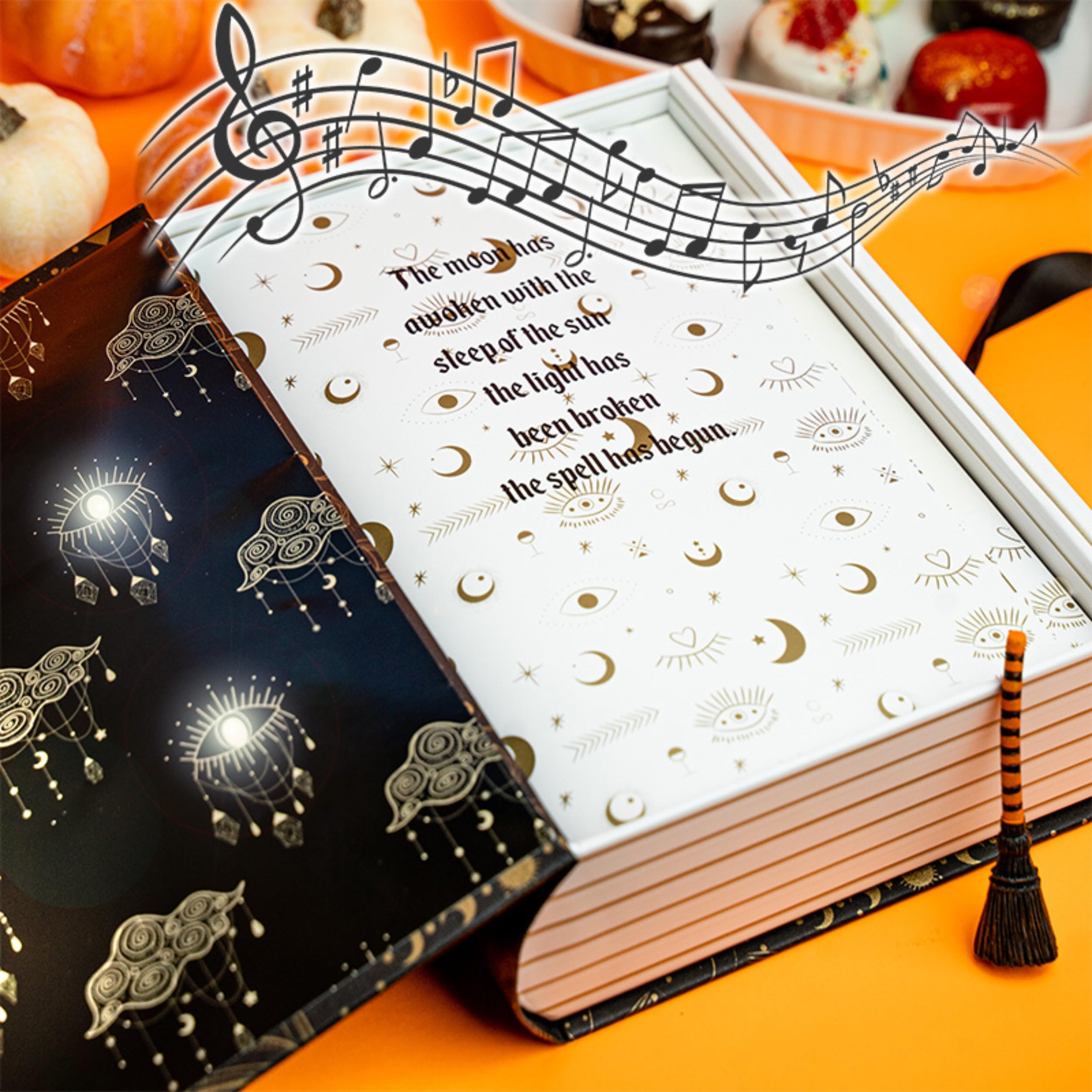 SendaCake Enchanted Spell Book Gift Box - Flying Bat Surprise & Delicious Cakes for Delivery - Gift for All Ages & Ideal for Halloween