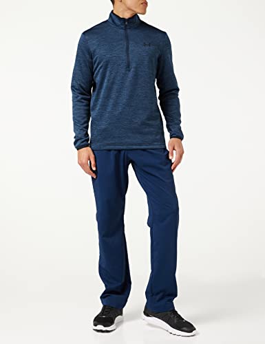 Under Armour Men's Armour Fleece 1/2 Zip T-Shirt , Academy Blue (408)/Black , Medium