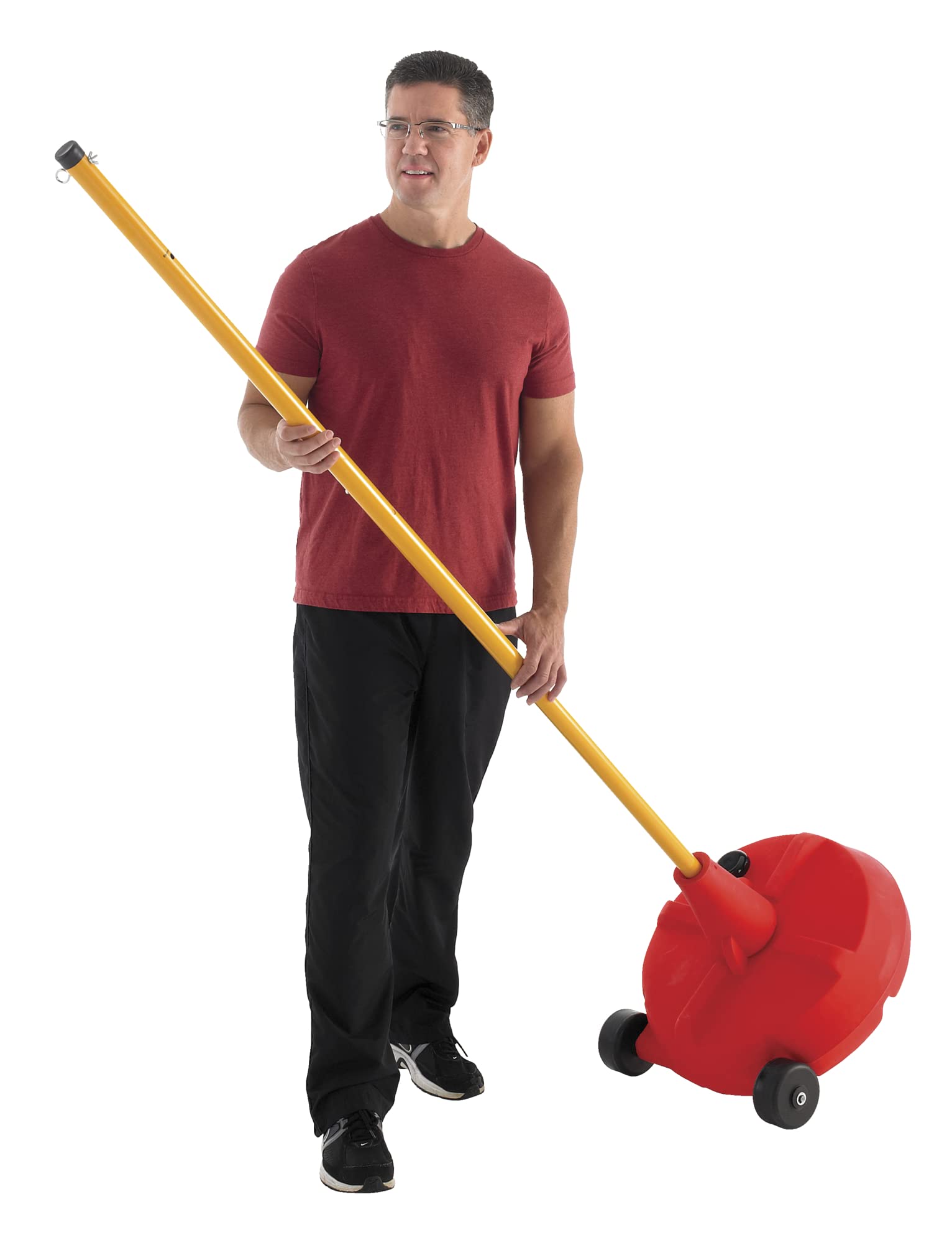 Sportime Tall Post for Sport Games BigRedBase, Adjustable, 61 to 96 Inches