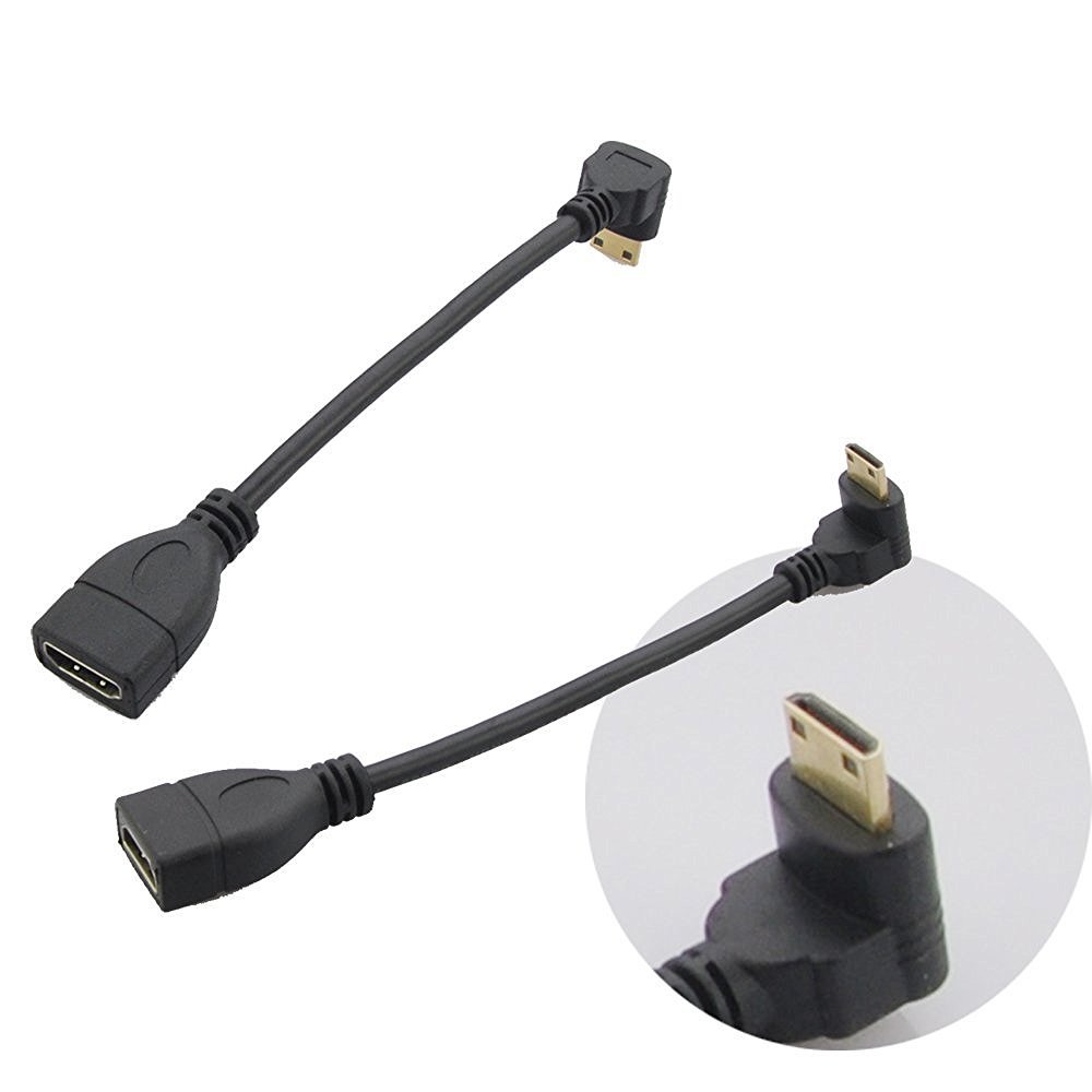 Seadream 6" 15CM High Speed 90 Degree Mini HDMI Right-Toward Male to HDMI Female Cable Adapter Connector (1PACK Right-Toward)