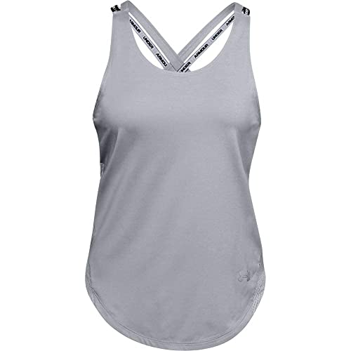 Under Armour Women's Armour Sport X-Back Tank , Mod Gray Light Heather (011)/Mod Gray , Large