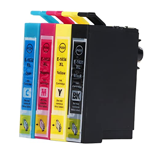 YEmirth 4Pcs Ink Cartridge BK C M Y Smoothly Ink Output Clear Fadeless Print Printer Cartridge with Ink for Workforce WF 2010W