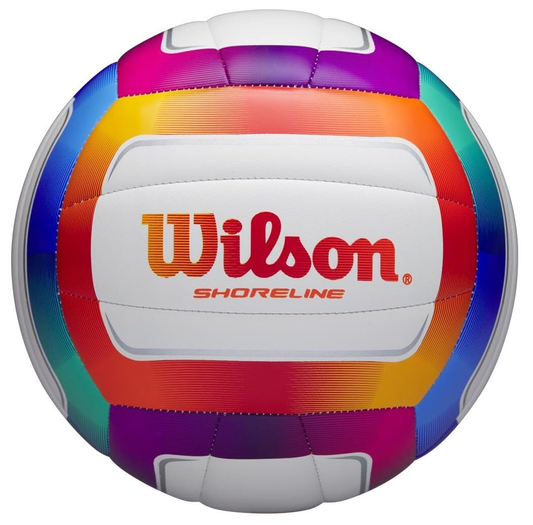 Wilson Shoreline Volleyball, White/Multi-Colour, Official Size
