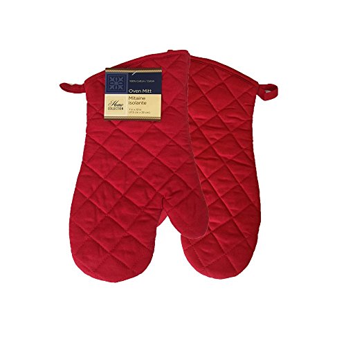 This (Red) Kitchen Starter Set Has Oven Mitts, Pot Holders, Kitchen Towels, Micro-Scrubber Dish Cloths, A Drying Mat, a Refrigerator Magnet Filled With Kitchen Safety Tips and more.