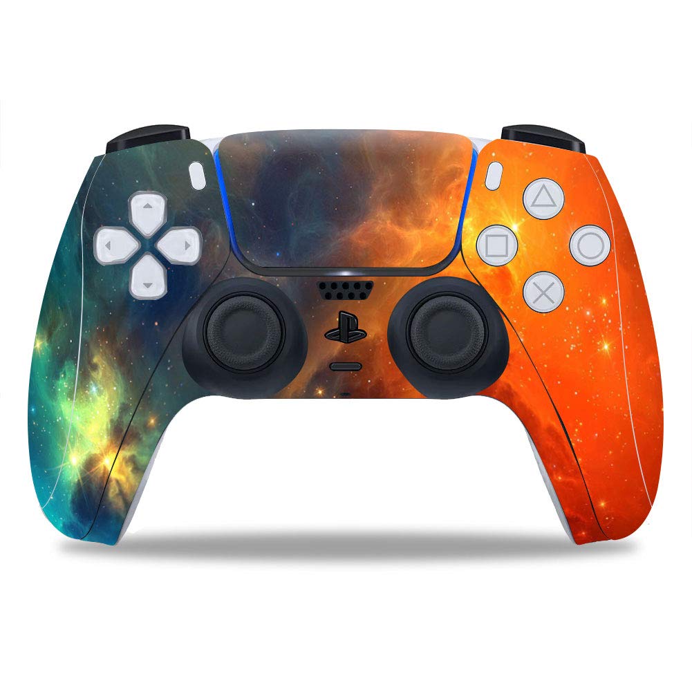 UUShop 2PCS PS5 Controller Skin Sticker Decal Cover for PS5 Remote Controller Galaxy Nebula
