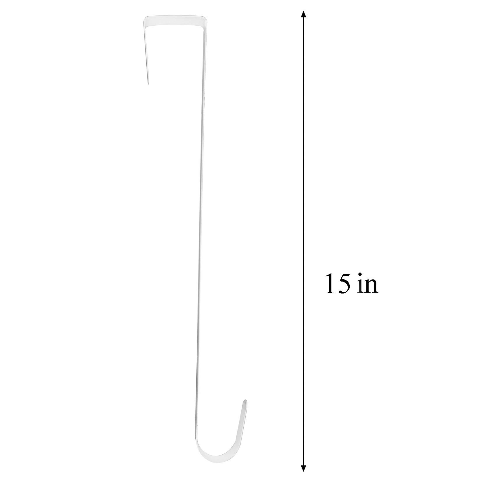 Super Z Outlet Metal Home Over The Door Wreath Hanger for Bathroom, Bedroom, Coats, Towels (15") (White)